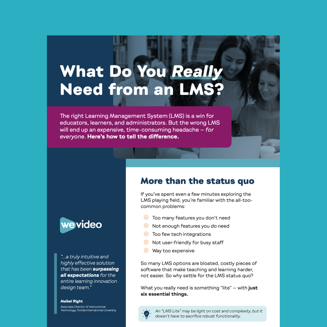 What Do You Really Need from an LMS? | Free eBook | WeVideo